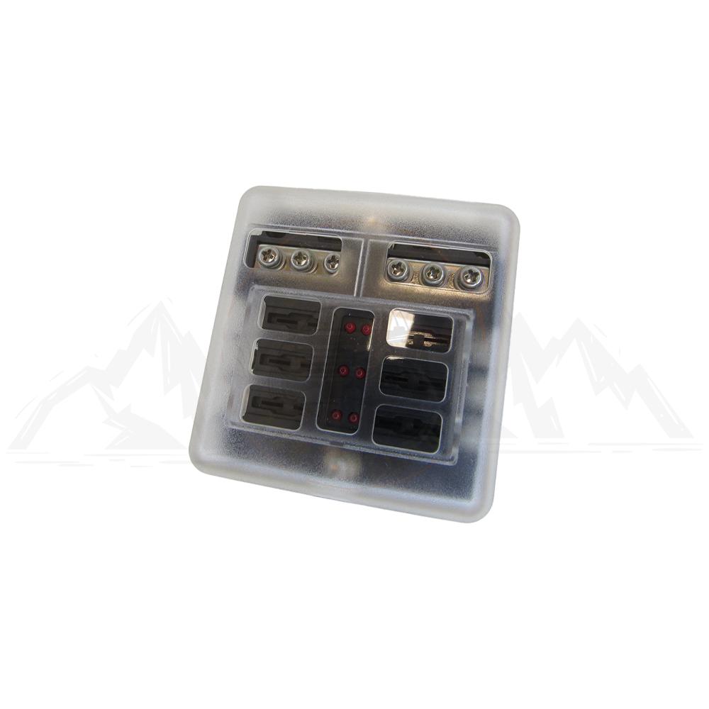 LED 6 Way fuse Box with Negative Bus Bar – Bakkie & Outdoor